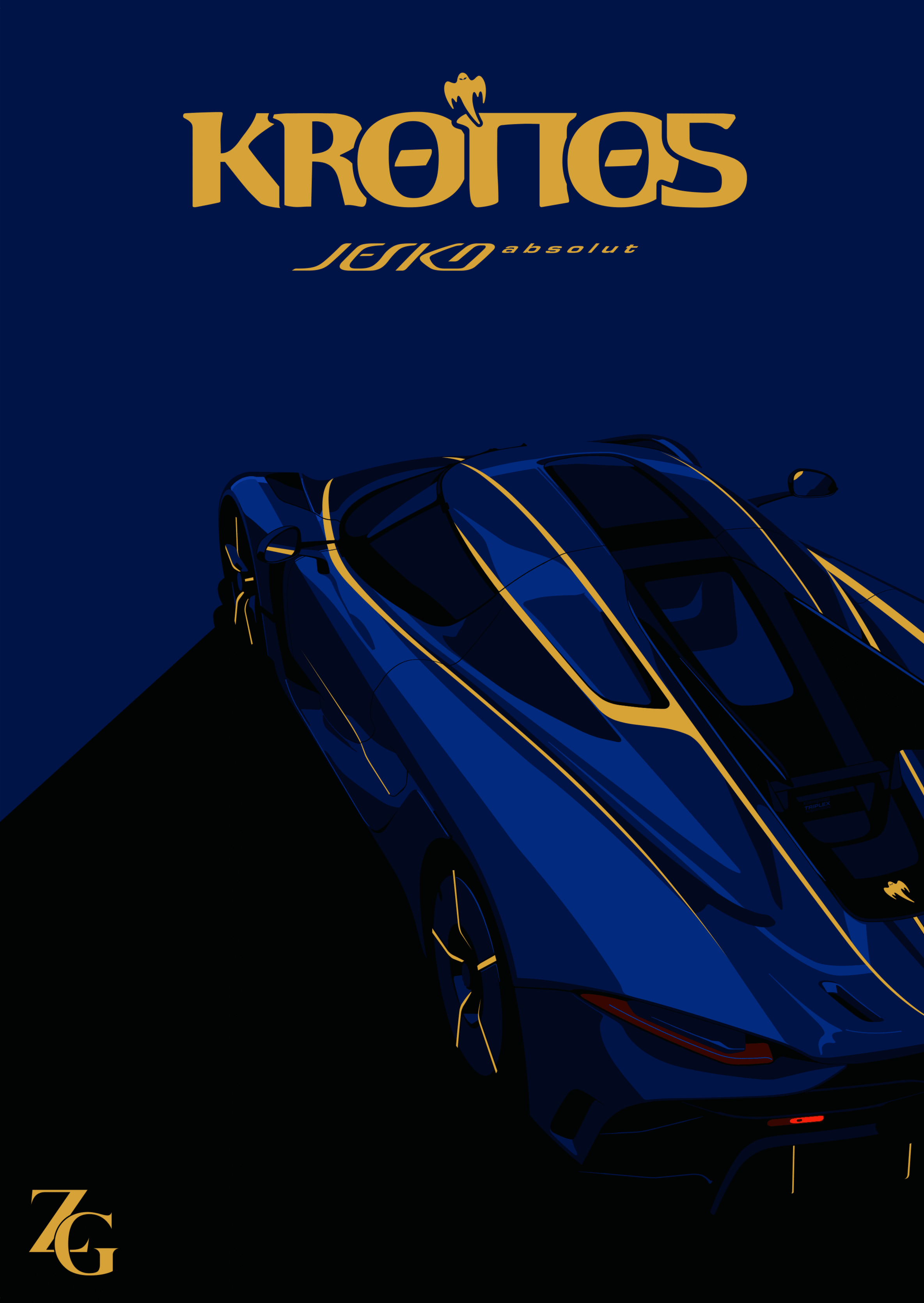 1/75 signed and numbered limited edition Jesko poster – Zach's Garage ...